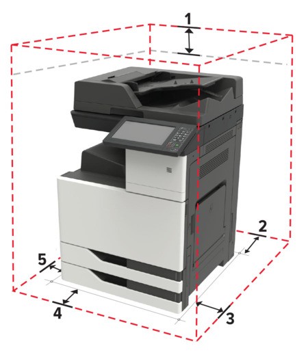Selecting a location for the printer