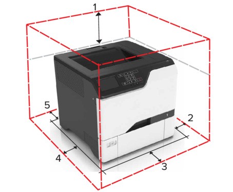 Selecting a location for the printer