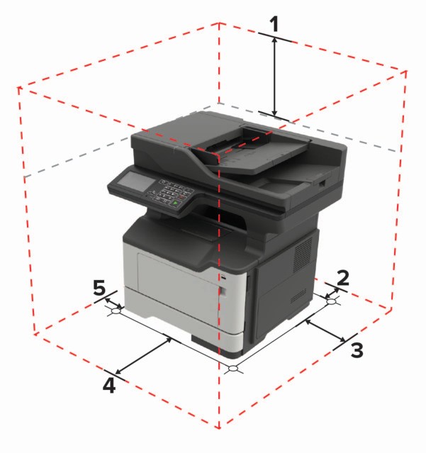 Selecting a location for the printer