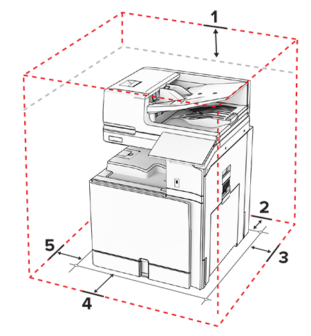Selecting a location for the printer