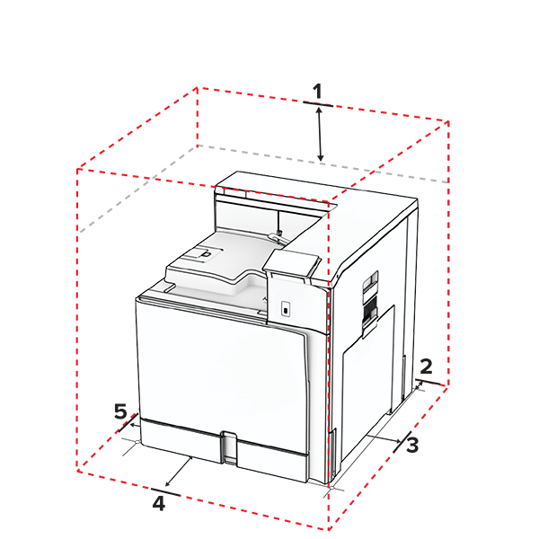 Selecting a location for the printer