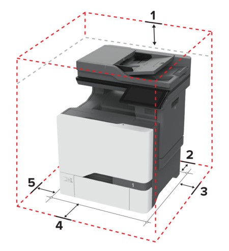 Selecting a location for the printer