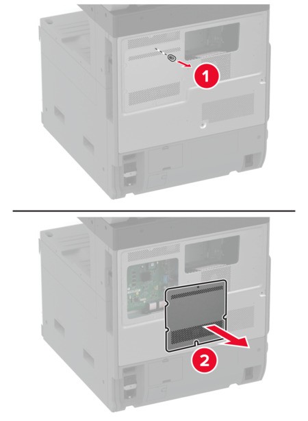 Installing a printer hard disk