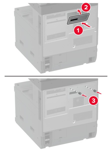 Installing a printer hard disk