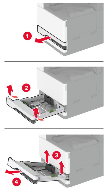 Installing the envelope tray