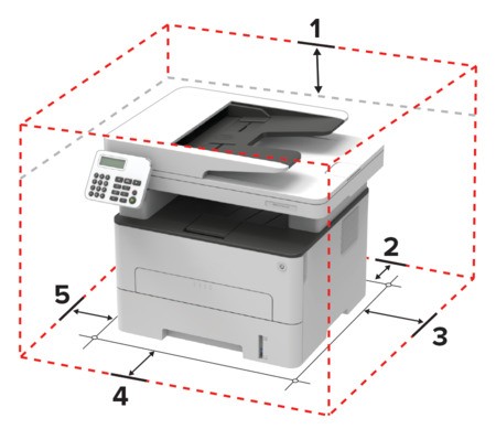 Selecting a location for the printer