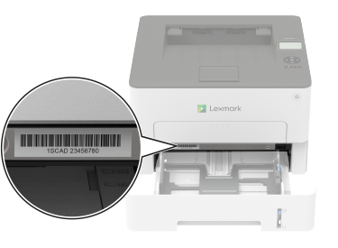 Model and serial number